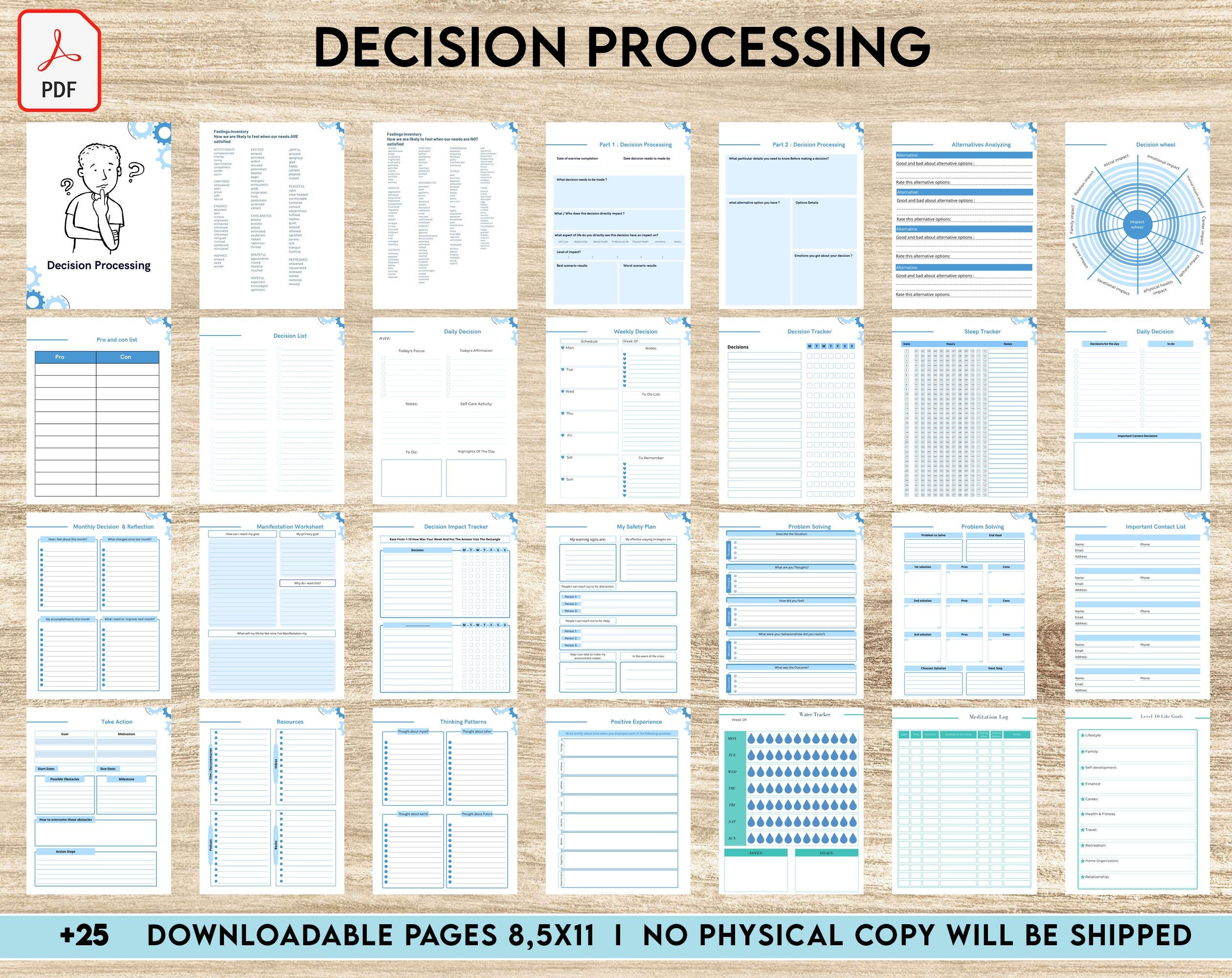 Make a Decision Aid Printable Interactive Worksheet Journal - Etsy