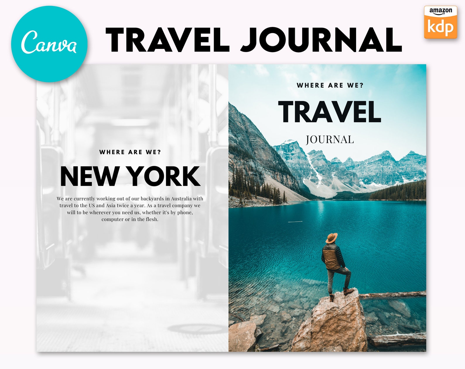 12 Canva Notebook Journal Covers Editable Templates for Book - Etsy