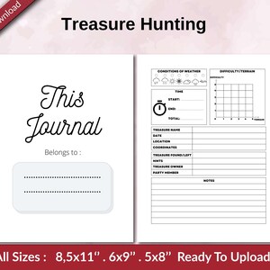 Treasure Hunting 120 Pages Ready to Upload PDF Used as Low Content ...
