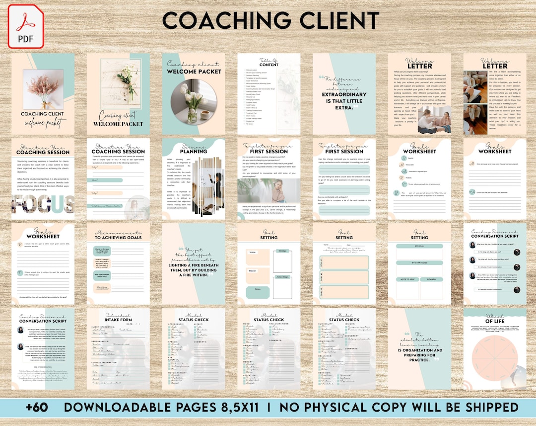 Coaching Client Welcome Packet, Client Onboarding Bundle, Life Coach ...