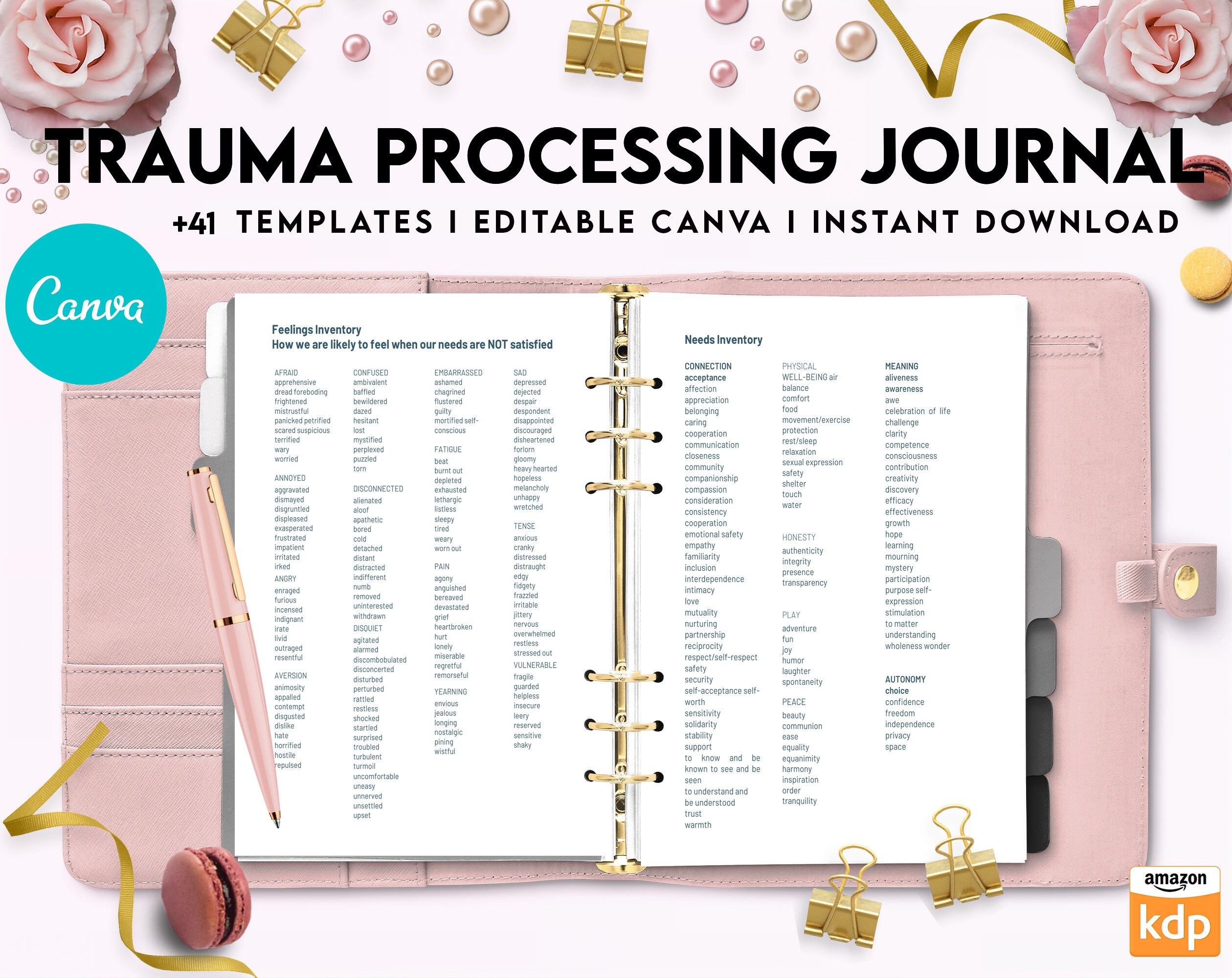 Trauma Processing Journal , Trauma Therapy, PTSD Worksheets, Emotion ...