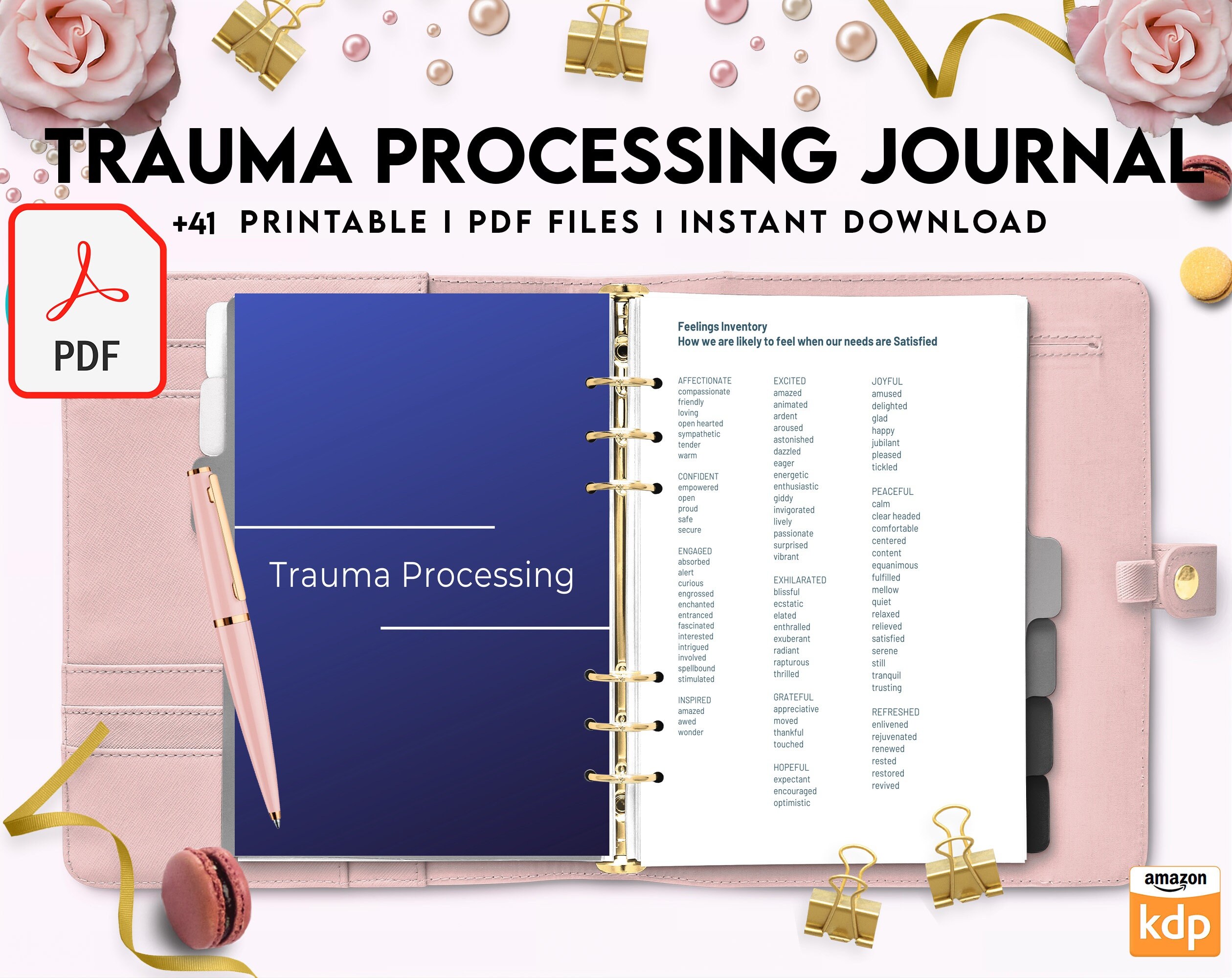 Trauma Processing Journal Pages, Daily Self Care, Mental Health ...