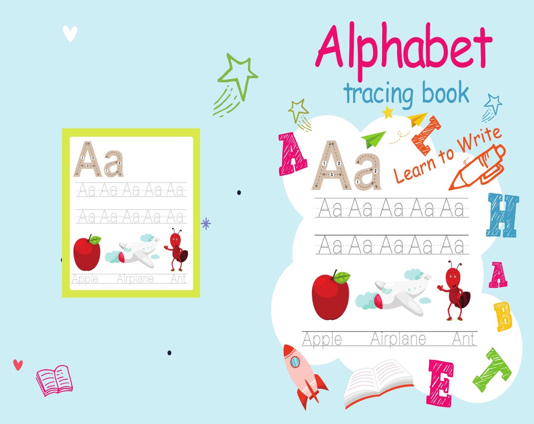 Alphabet Tracing Activity Book PDF File 8.5x11 Inch for Kids Aged 2-4 4 ...