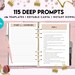 115 Deep Journal Prompts, Mental Health, Editable Templates Journal ...