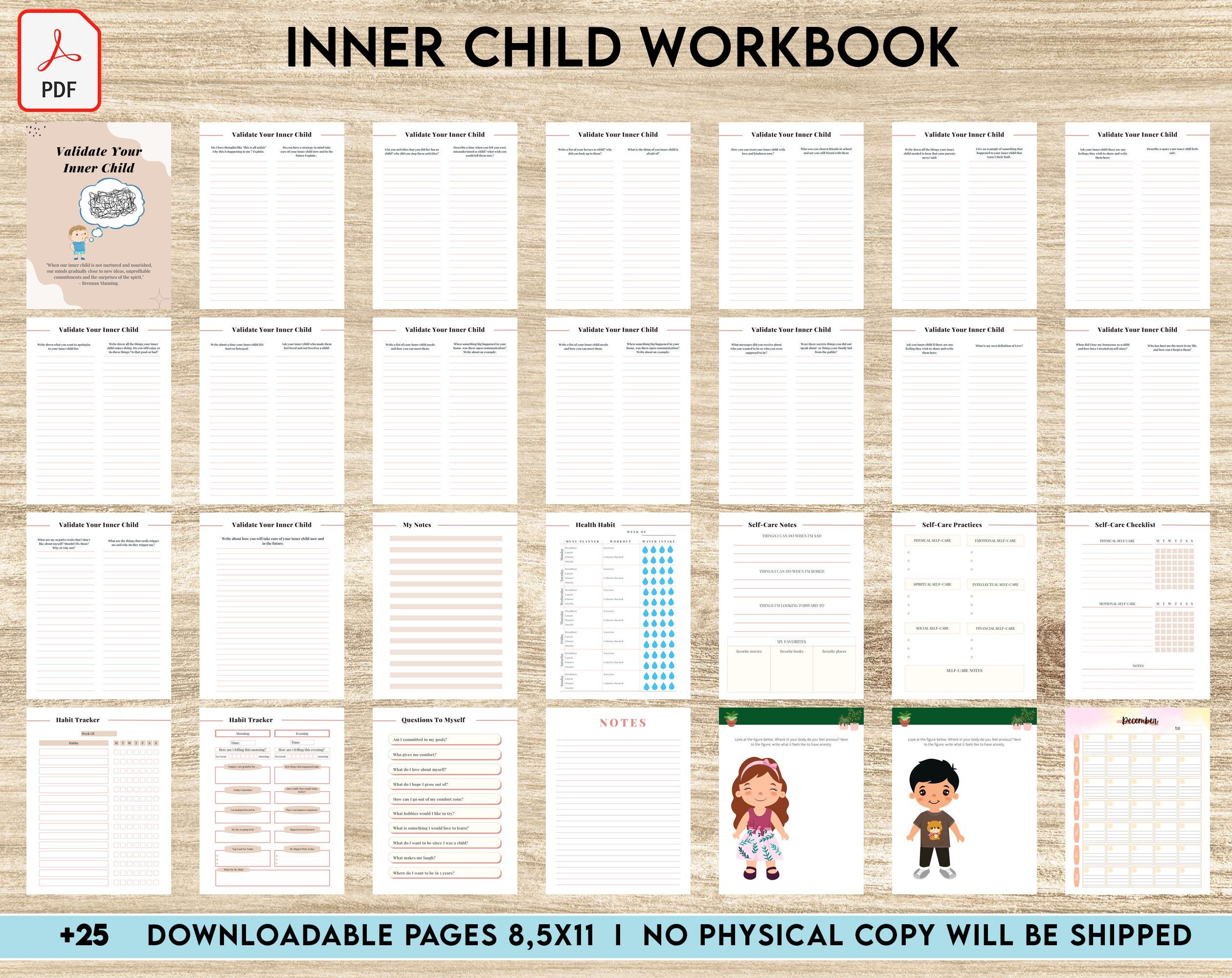 Inner Child Shadow Work Journal Prompts Printable Workbook - Etsy