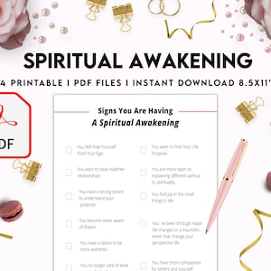 Printable Spiritual Awakening Workbook, Meditation Journal, Self ...