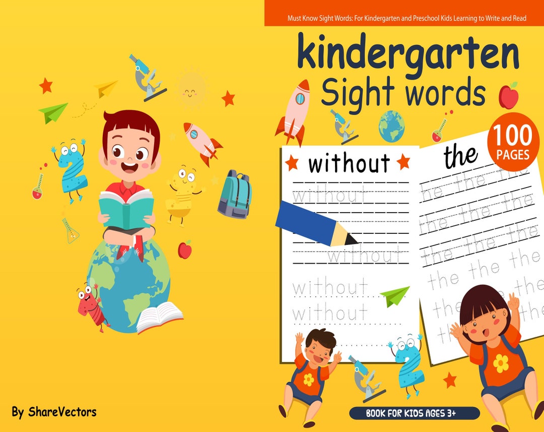 Kindergarten Sight Word Activity Book PDF File 8.5x11 Inch for Kids ...