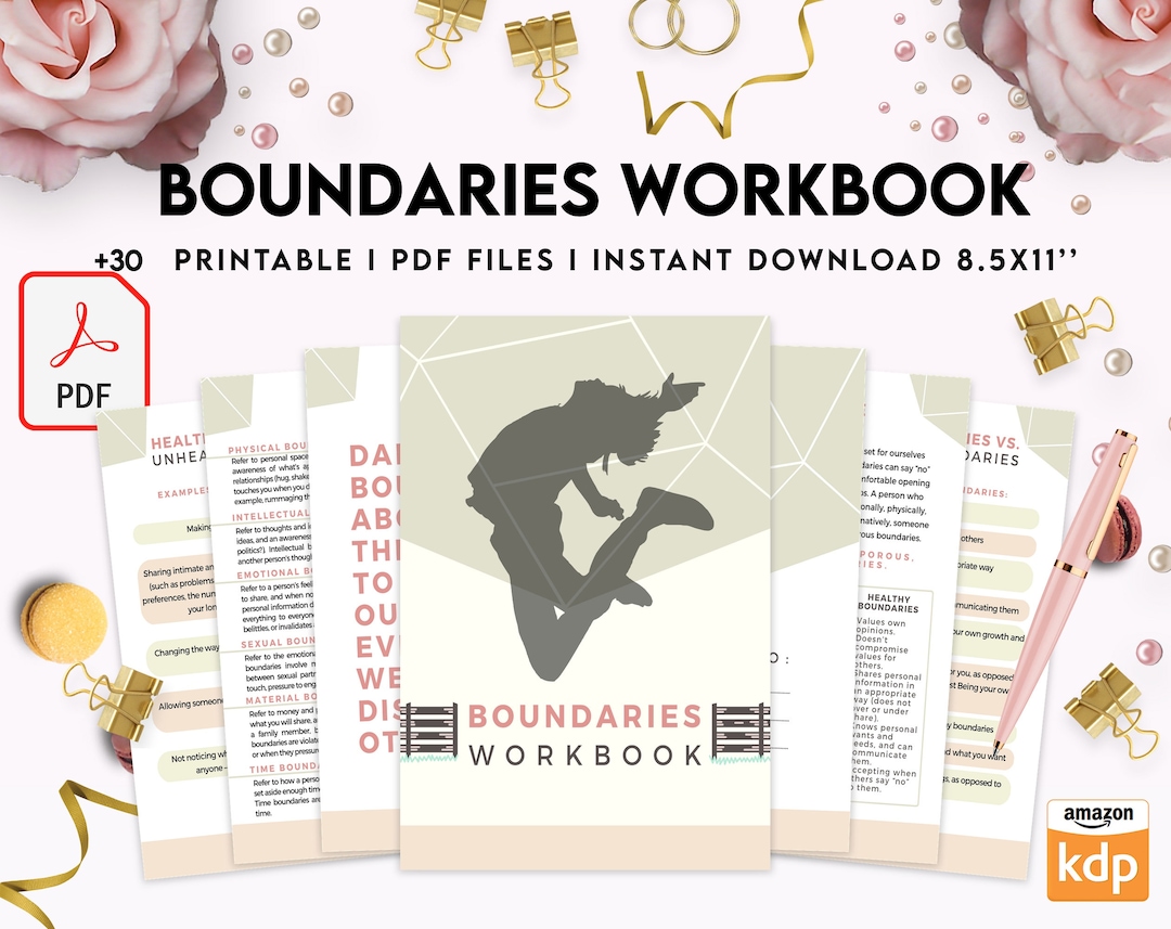 Boundaries Workbook, Communication Journal, Therapy Journal, Self Help ...