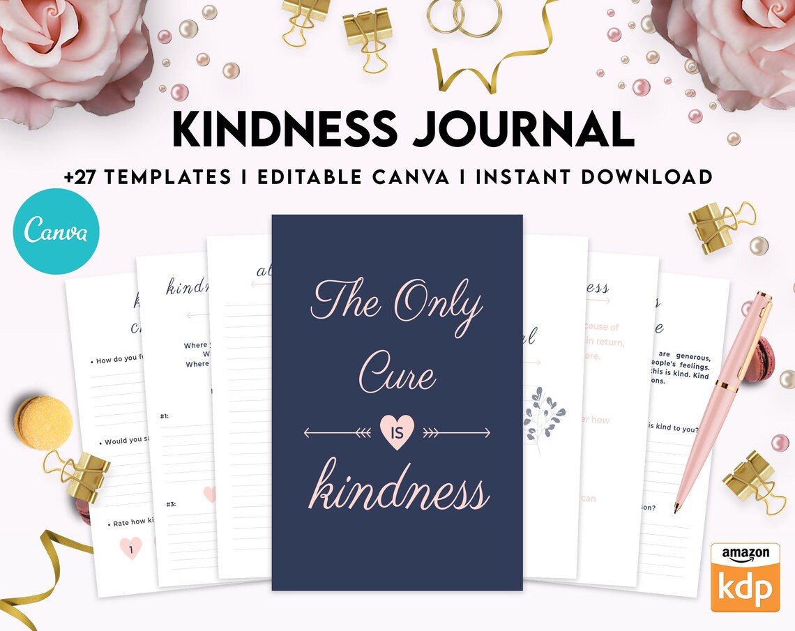 Kindness Journal Act of Kindness Therapy Journal Self - Etsy