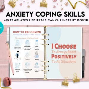 Anxiety Coping Skills, Anxiety Therapy Journal, Self Care Journal ...