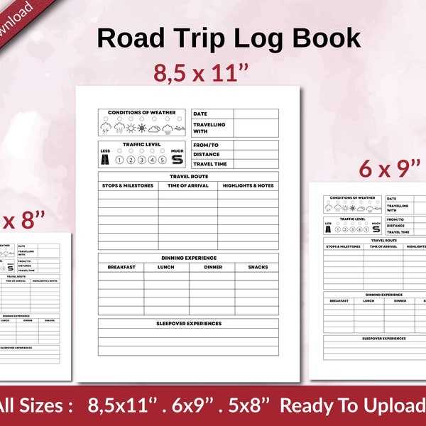 Travel Log Book - Etsy