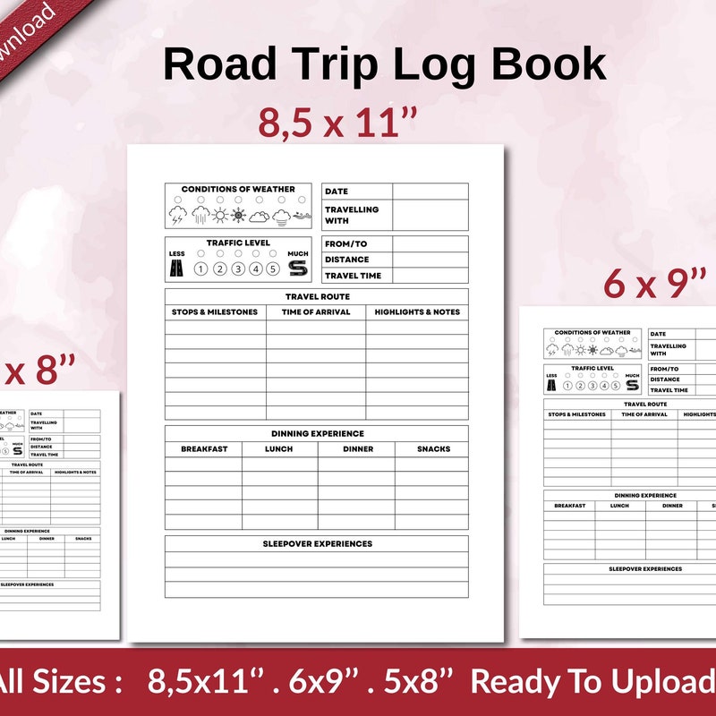 Travel Log Book - Etsy