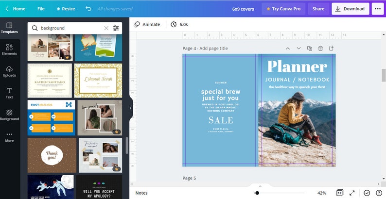 12 Canva Notebook Journal Covers Editable Templates for Book - Etsy