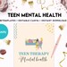 Teen Mental Health, Teen Therapy Journal , Teen Coping Skills, Teen ...