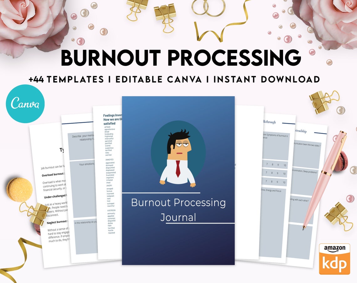 Burnout Processing Journal, Stress Employment Burnout, Relationship ...