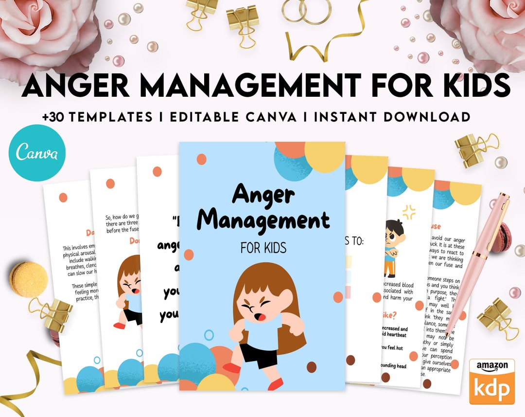 Anger Management for Kids, Kids Therapy Journal, Kids Self Care Journal ...