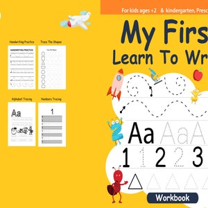 My First Writing Book Activity Book PDF File 8.5x11 Inch for Kids Aged ...