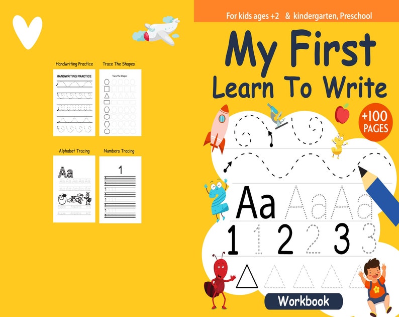 My First Writing Book Activity Book PDF File 8.5x11 Inch for Kids Aged ...