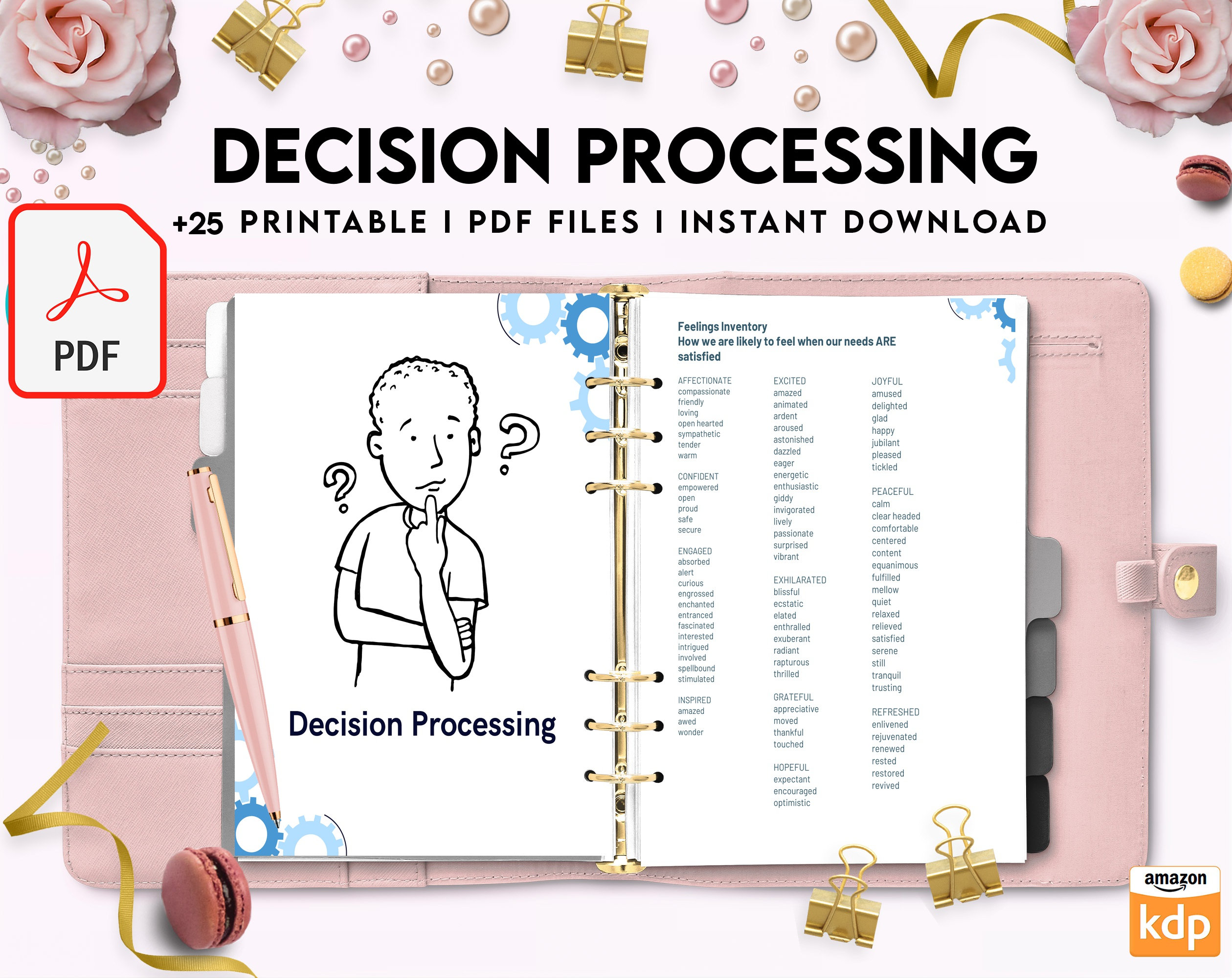 Make a Decision Aid Printable Interactive Worksheet Journal Inserts ...