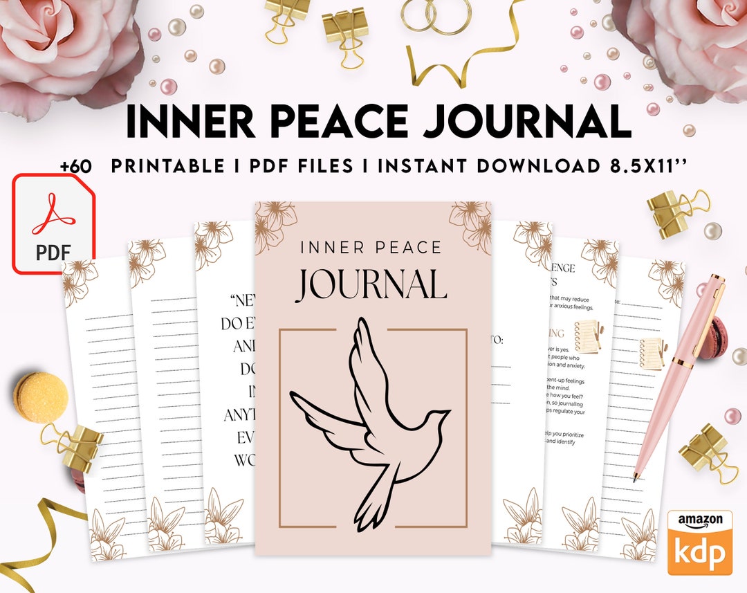 Inner Peace Journal, Calming Journal, Happiness Journal, Spiritual ...