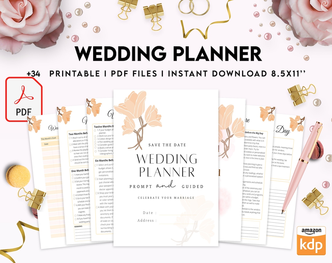 Wedding Planner Printable, Printable Wedding Pages, Wedding Plan Bundle ...
