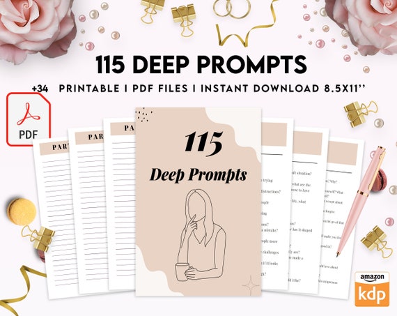 115 Deep Journal Prompts Mental Health Printable Journal - Etsy