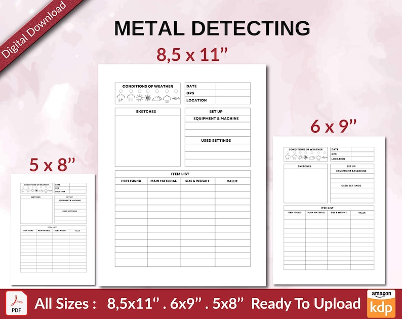 METAL Detecting 120 Pages Ready to Upload PDF Used as Low - Etsy