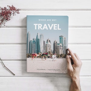Travel Book Cover Template Canva Editable for Notebook Journal Covers ...