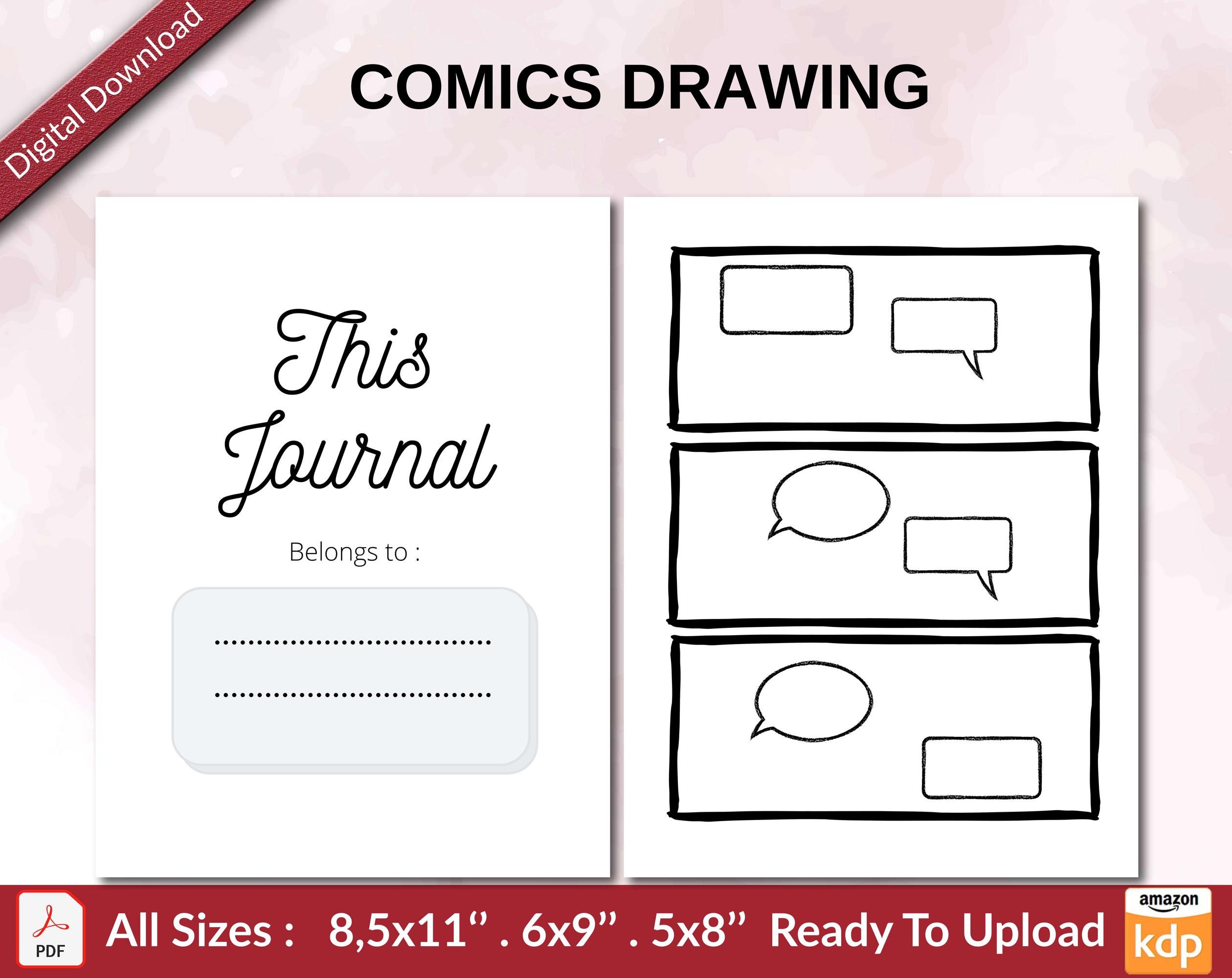 COMICS Drawing 120 Pages Ready to Upload PDF Used as Low - Etsy