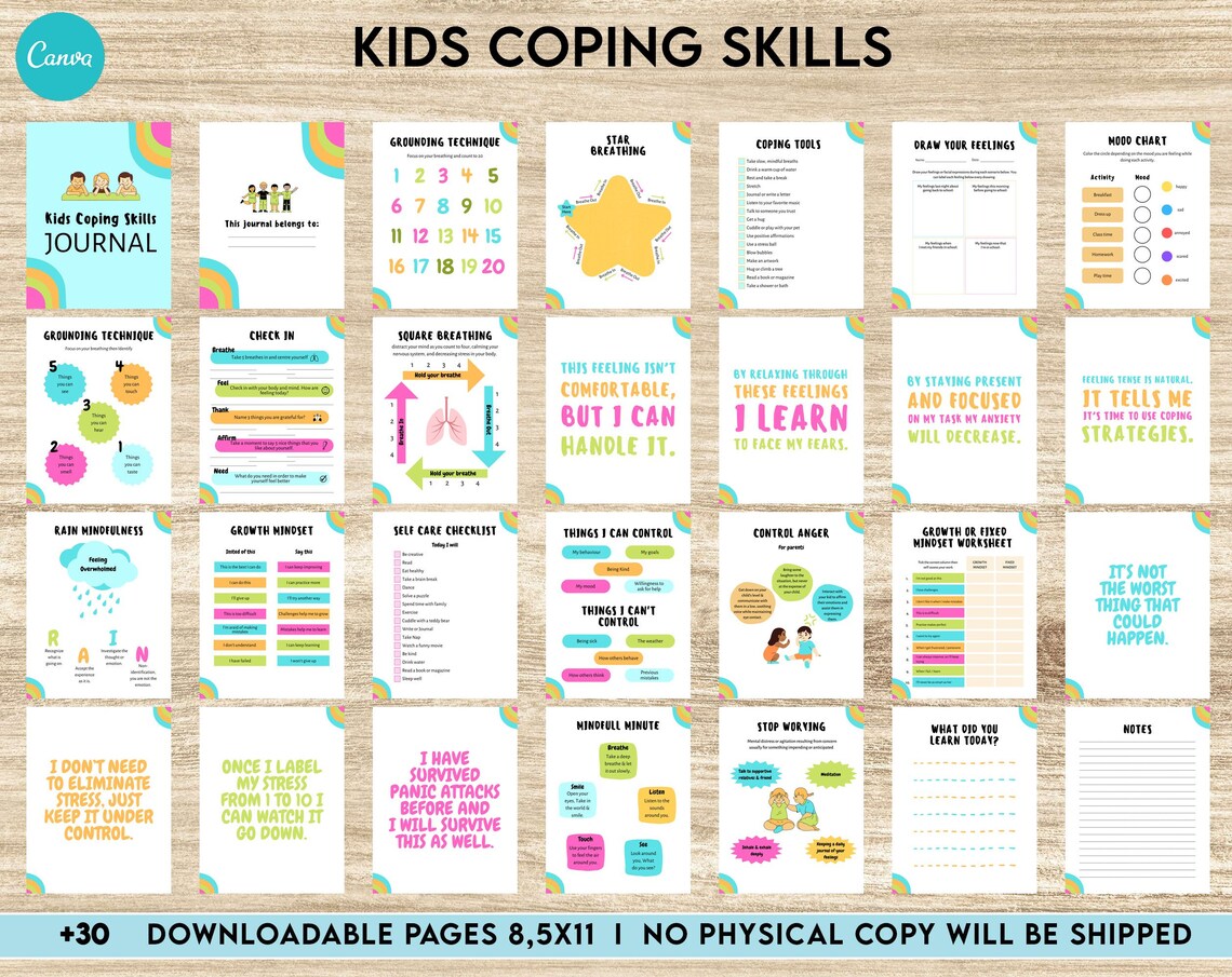 Kids Coping Skills Kids Therapy Kids Self Discovery Kids - Etsy