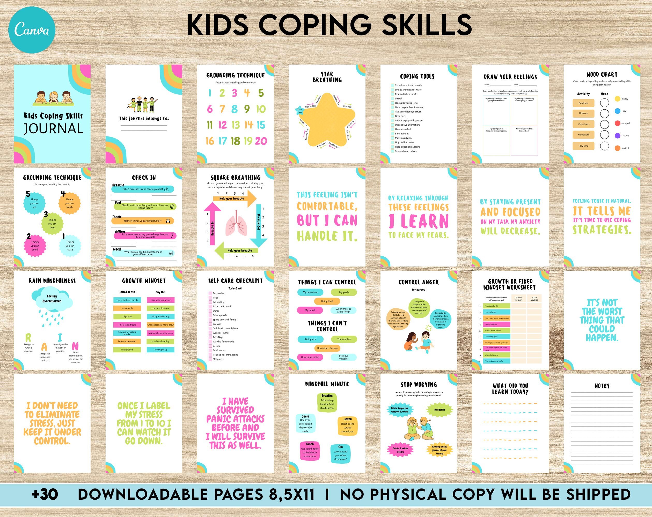 Kids Coping Skills Kids Therapy Kids Self Discovery Kids - Etsy