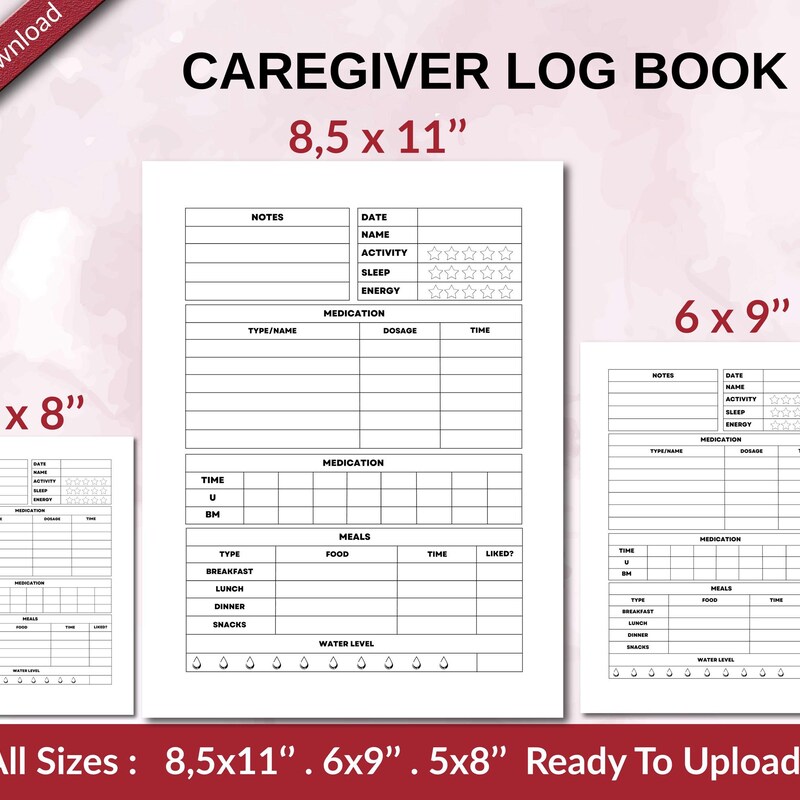 Caregiver Log - Etsy