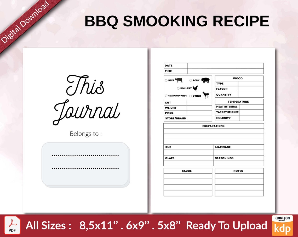BBQ Smooking Recipe 120 Pages Ready to Upload PDF Used as Low - Etsy