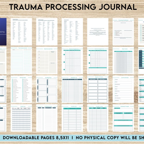 Trauma Processing Journal Pages Daily Self Care Mental - Etsy