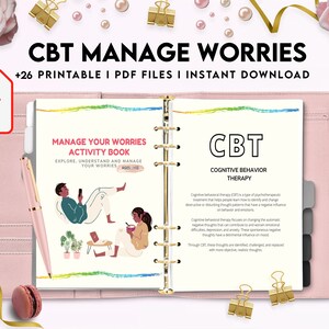 CBT Activity Book for Adults and Kids Age 12+, Therapy Worksheets ...