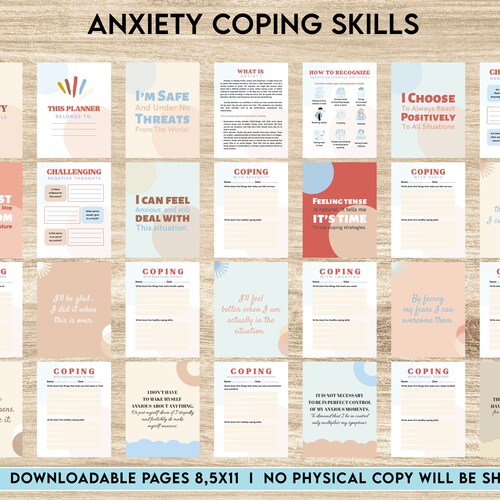 Anxiety Coping Skills Anxiety Therapy Journal Self Care - Etsy