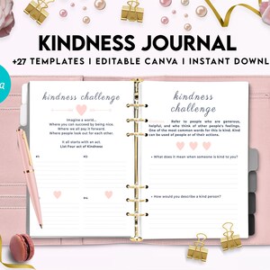 Kindness Journal, Act of Kindness, Therapy Journal , Self Discovery ...