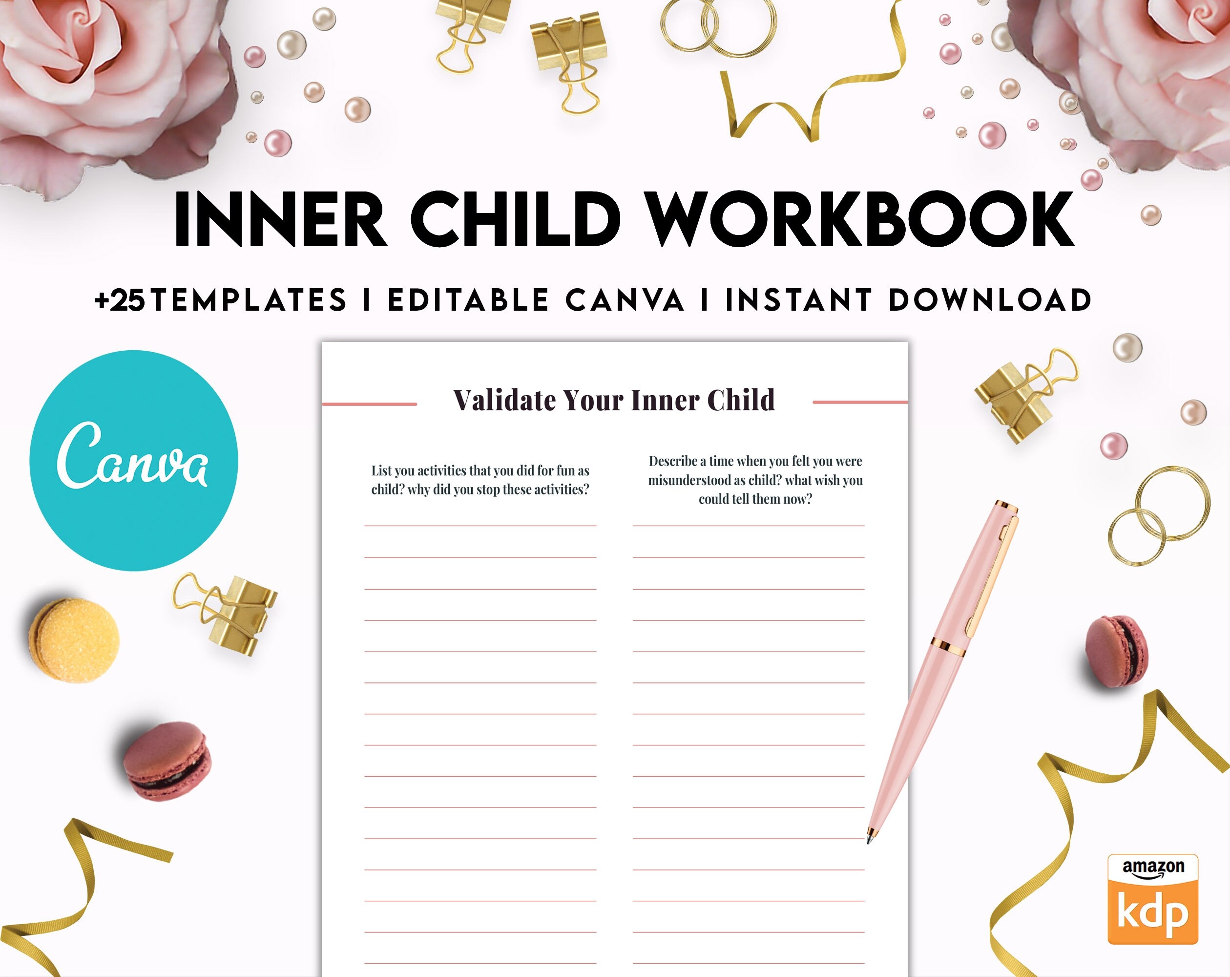 Inner Child Shadow Work Journal Prompts Editable Templates - Etsy