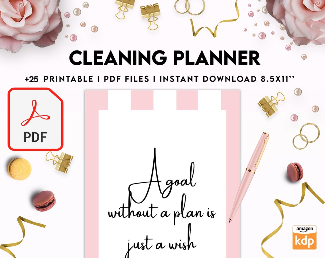 Cleaning Planner Daily Weekly Monthly Planner Cleaning - Etsy