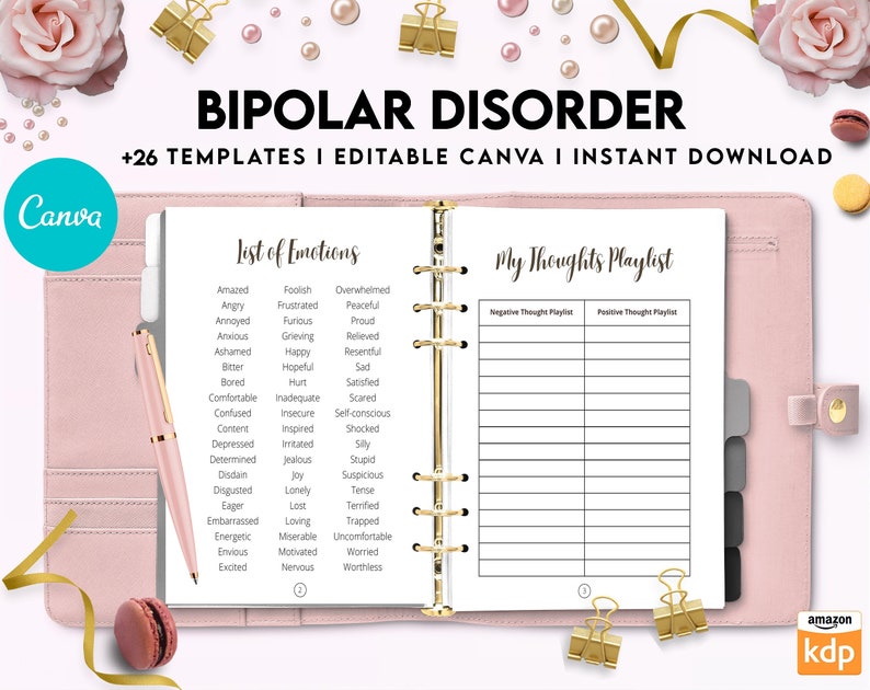 Bipolar Disorder Therapy Journal: Mental Health, Depression, Anxiety ...