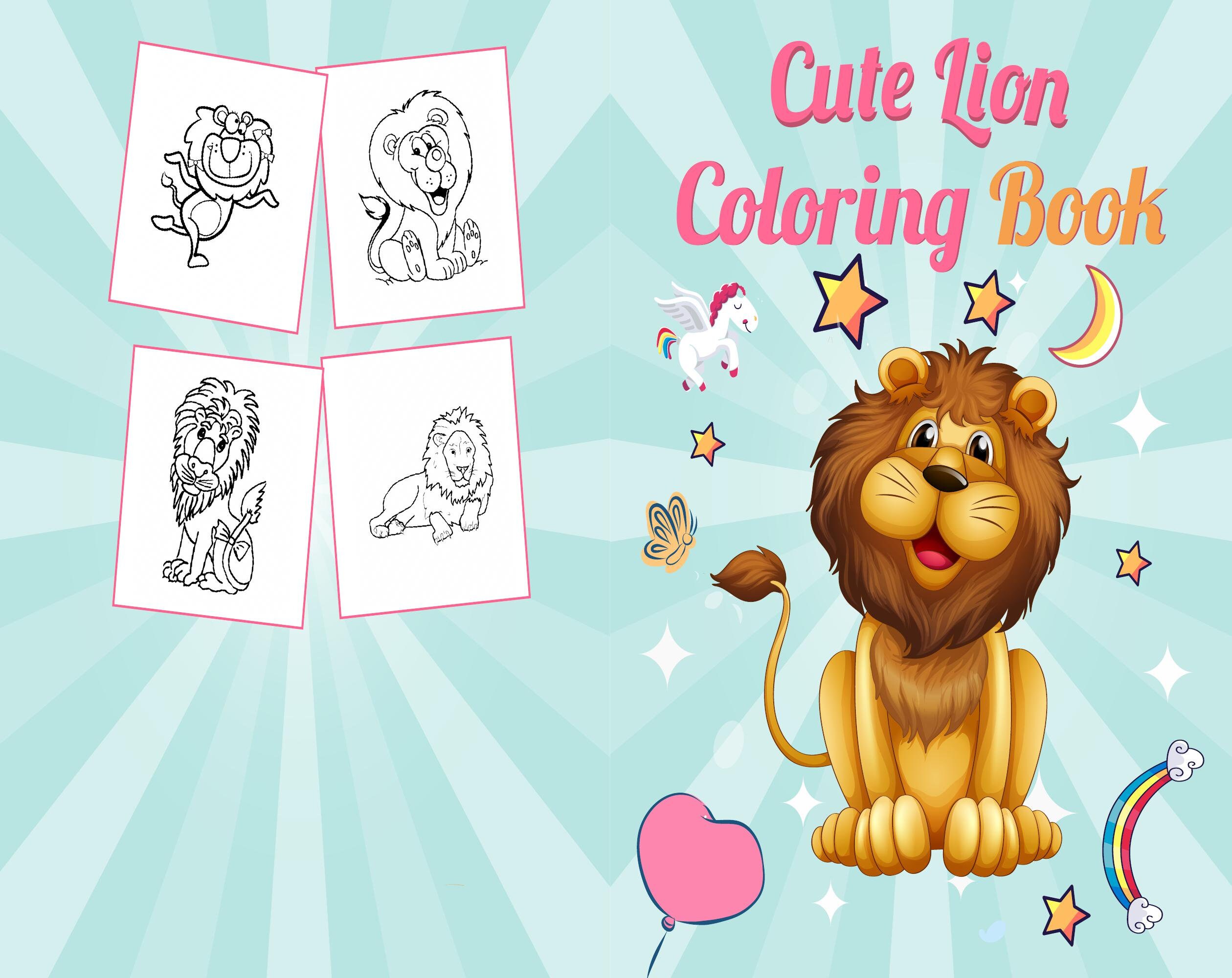 Cute Lion Coloring Pages