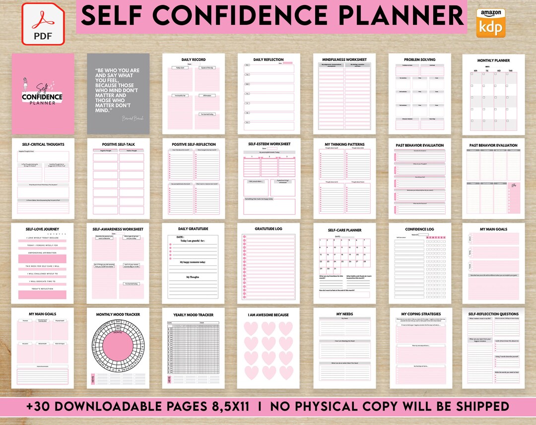 Self-confidence Self-esteem Self-care Wellness Self-love Prompts Guided ...