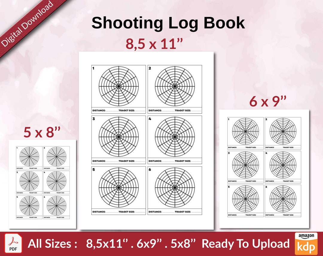 Shooting Log Book Interior, KDP Ready (PDF Digital Download) - Etsy