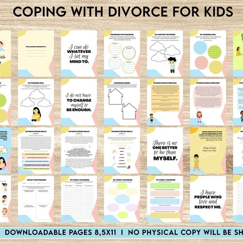 Coping With Divorce for Kids Kids Therapy Coping Skills - Etsy