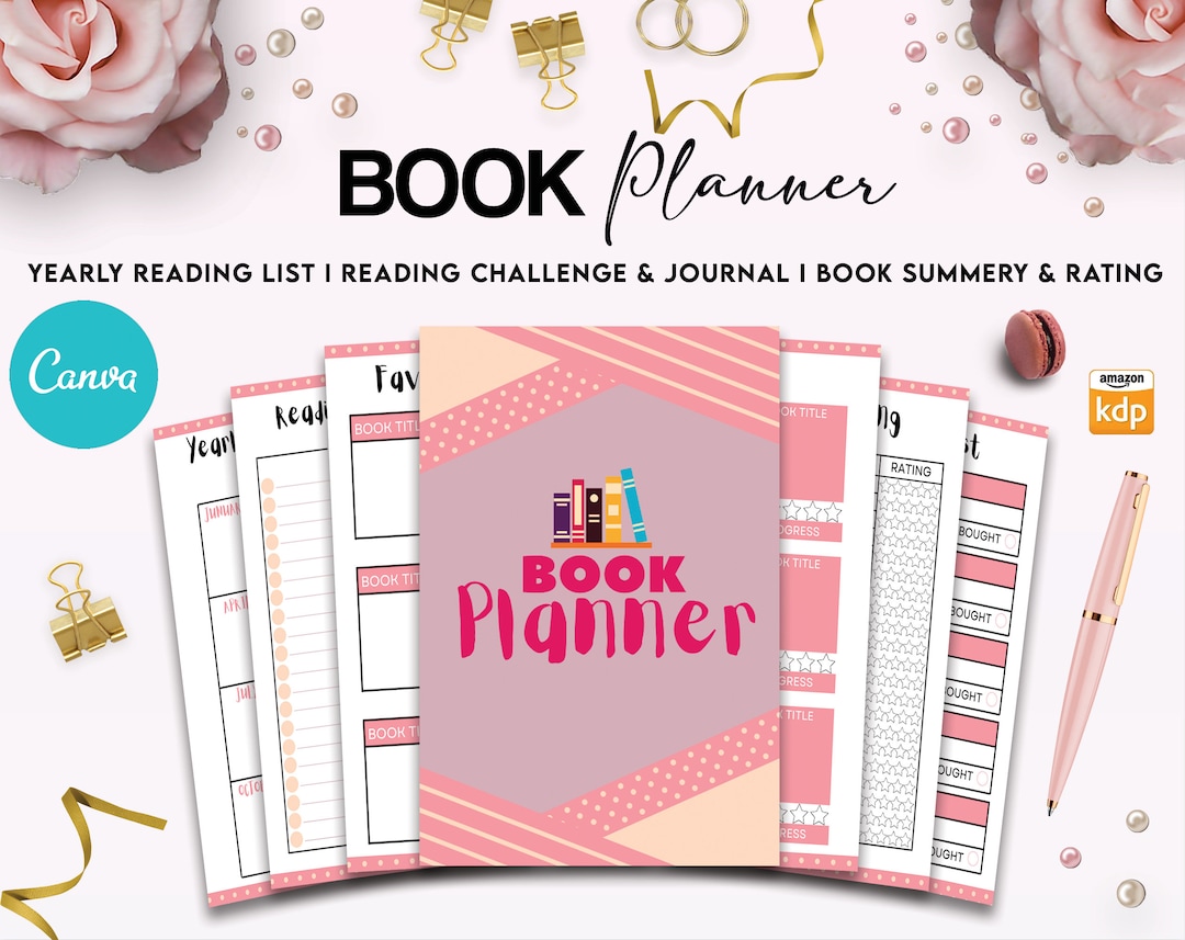 Book Planner / Logbook 12 Editable Templates for Journal - Etsy