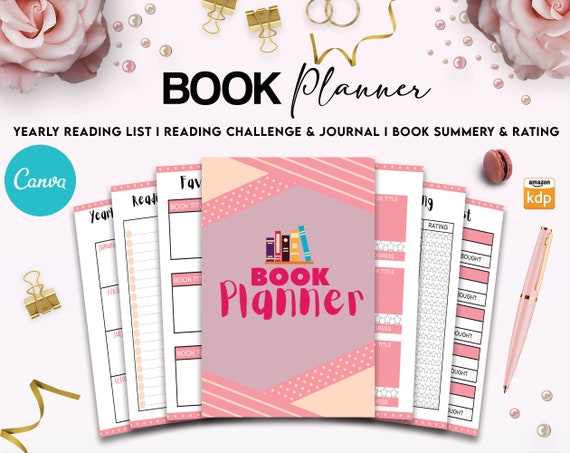 Book Planner / Logbook 12 Editable Templates for Journal - Etsy