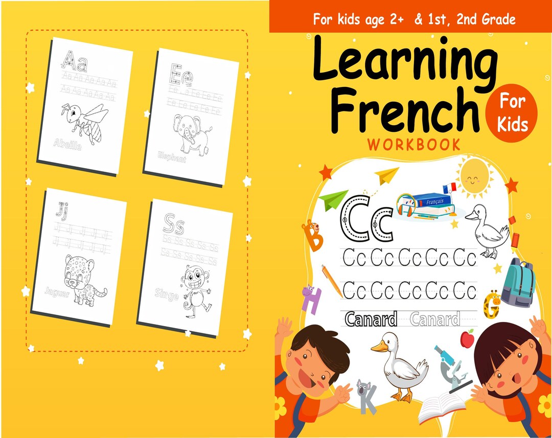Kids Learning French Activity Book PDF File 8.5x11 Inch for Kids Aged 2 ...