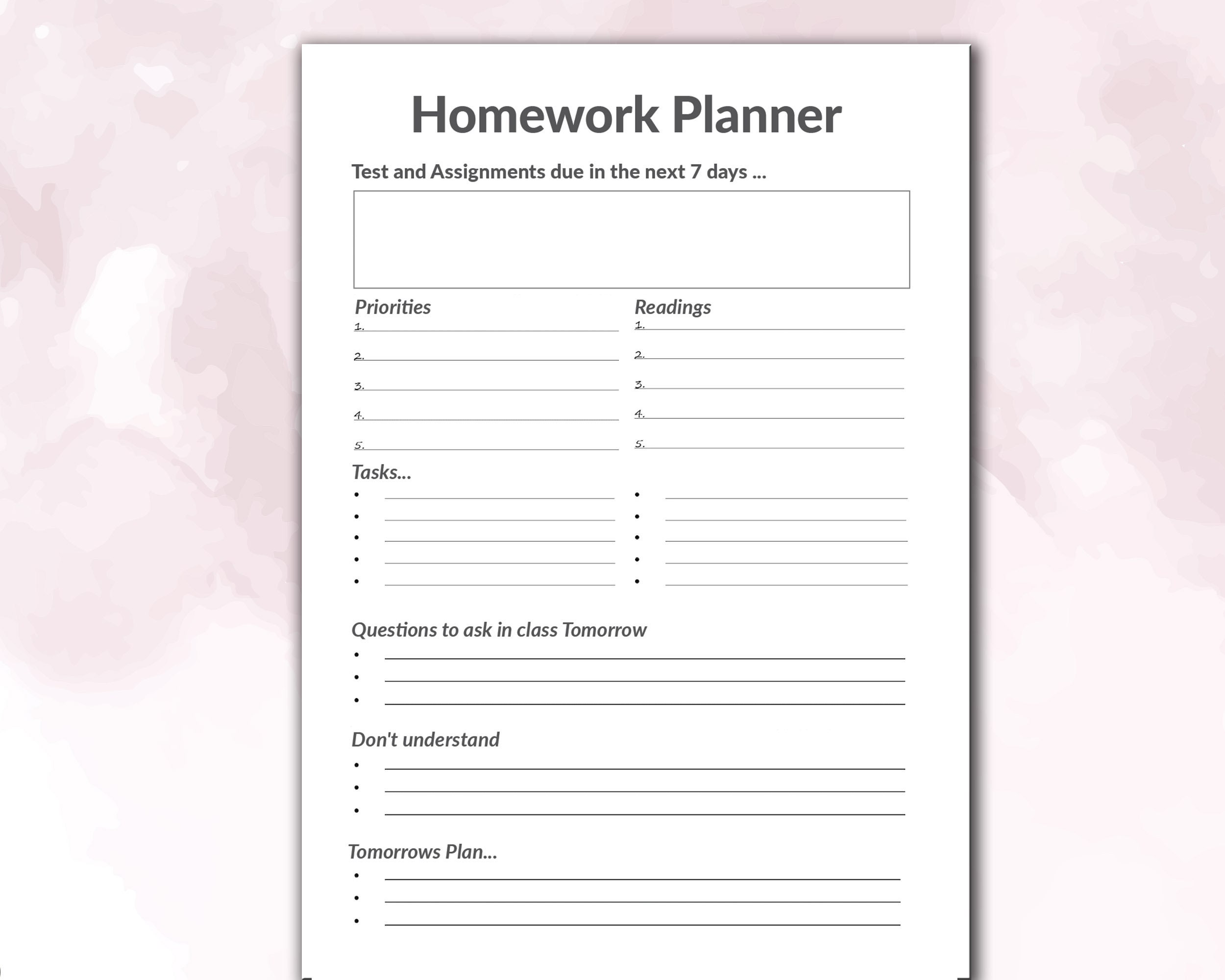 Homework Planner and Journal 120 Pages Ready to Upload PDF Commercial ...