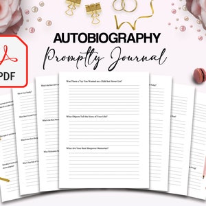 Autobiography Promptly Journal 100 Pages, 8.5x11" KDP Planner Interior ...