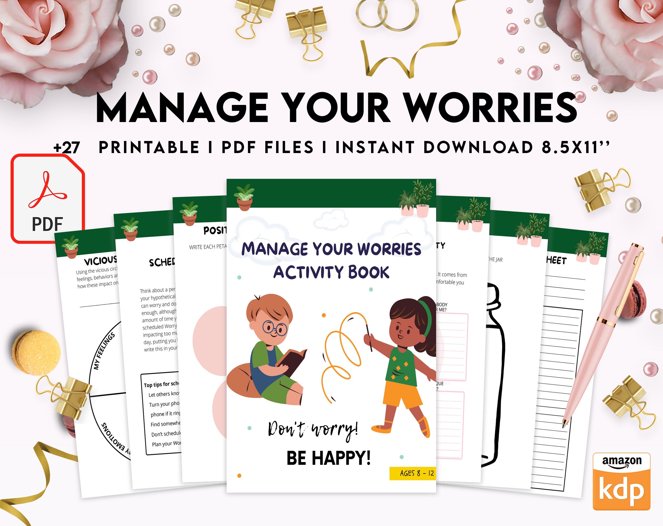 CBT Activities for Kids Ages 8-12 CBT Worksheets Anxiety - Etsy